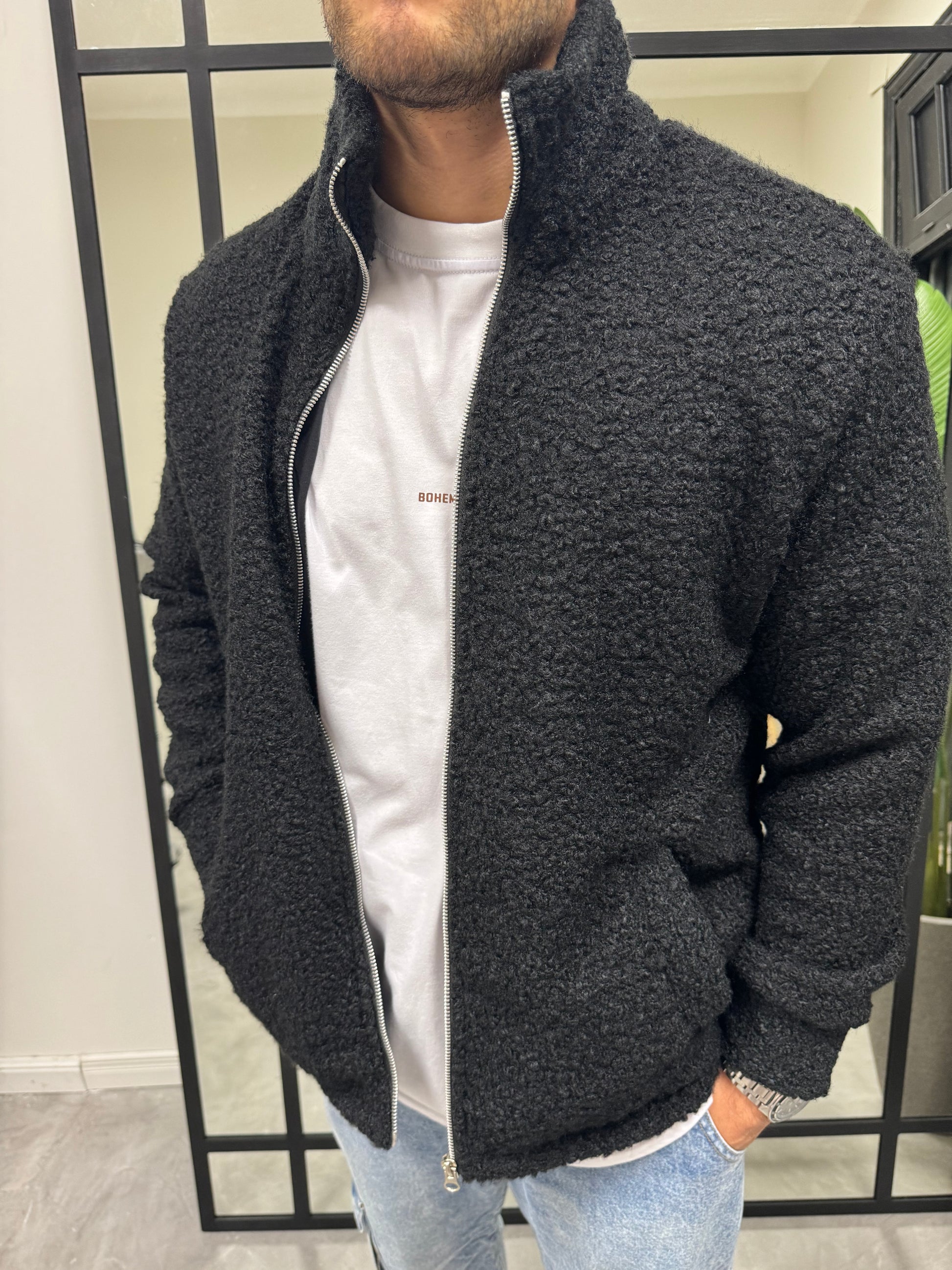 Campera Teddy Negra – BOHEMIAN DESIGN UY