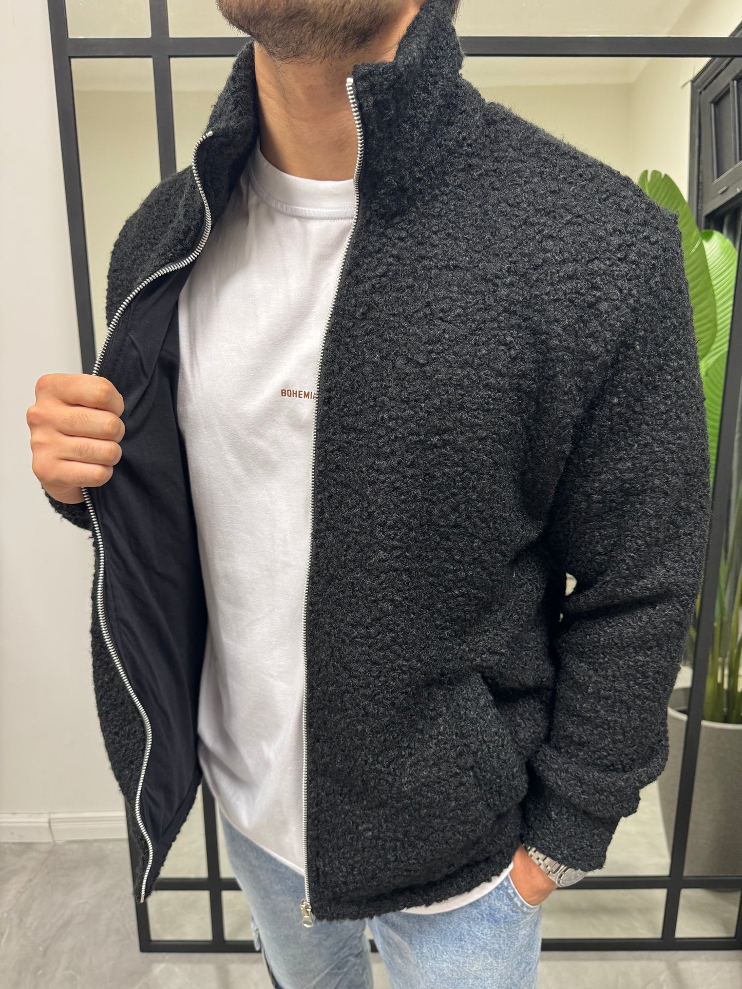Campera Teddy Negra – BOHEMIAN DESIGN UY